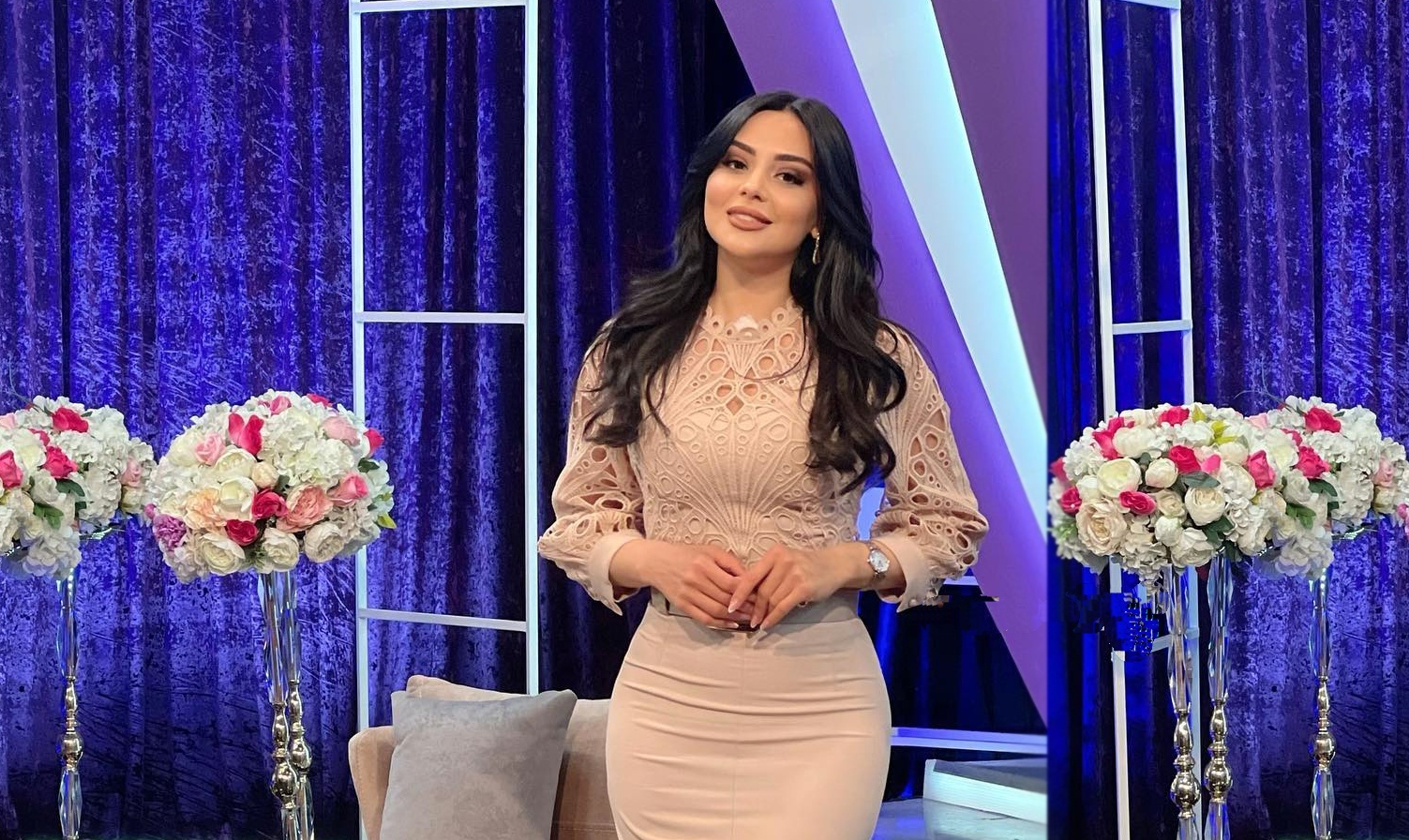 Aparıcı Vüsalə ehtiraslı görünüşü ilə heyrətə gətirdi - Əlində qədəh mini geyimlə… - FOTO